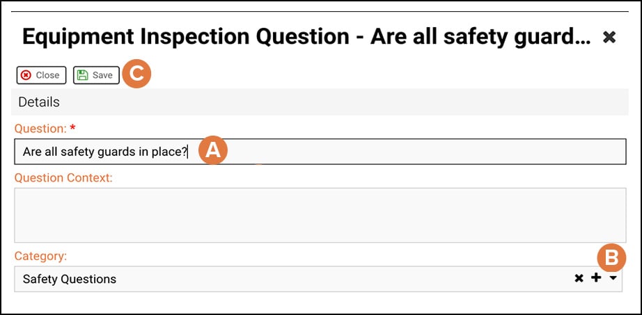 Create an Equipment Inspection Template