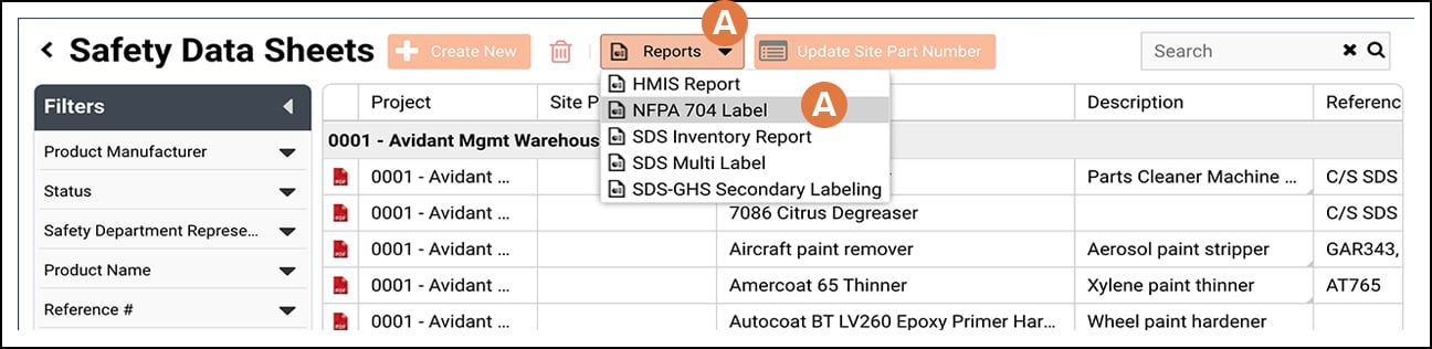 Create an SDS/Hazard Label